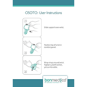 bonmedico Osto Elastic Wrist Wraps - Brace for Women and Men, Wrist Support for Sports and also for Sprained Wrists