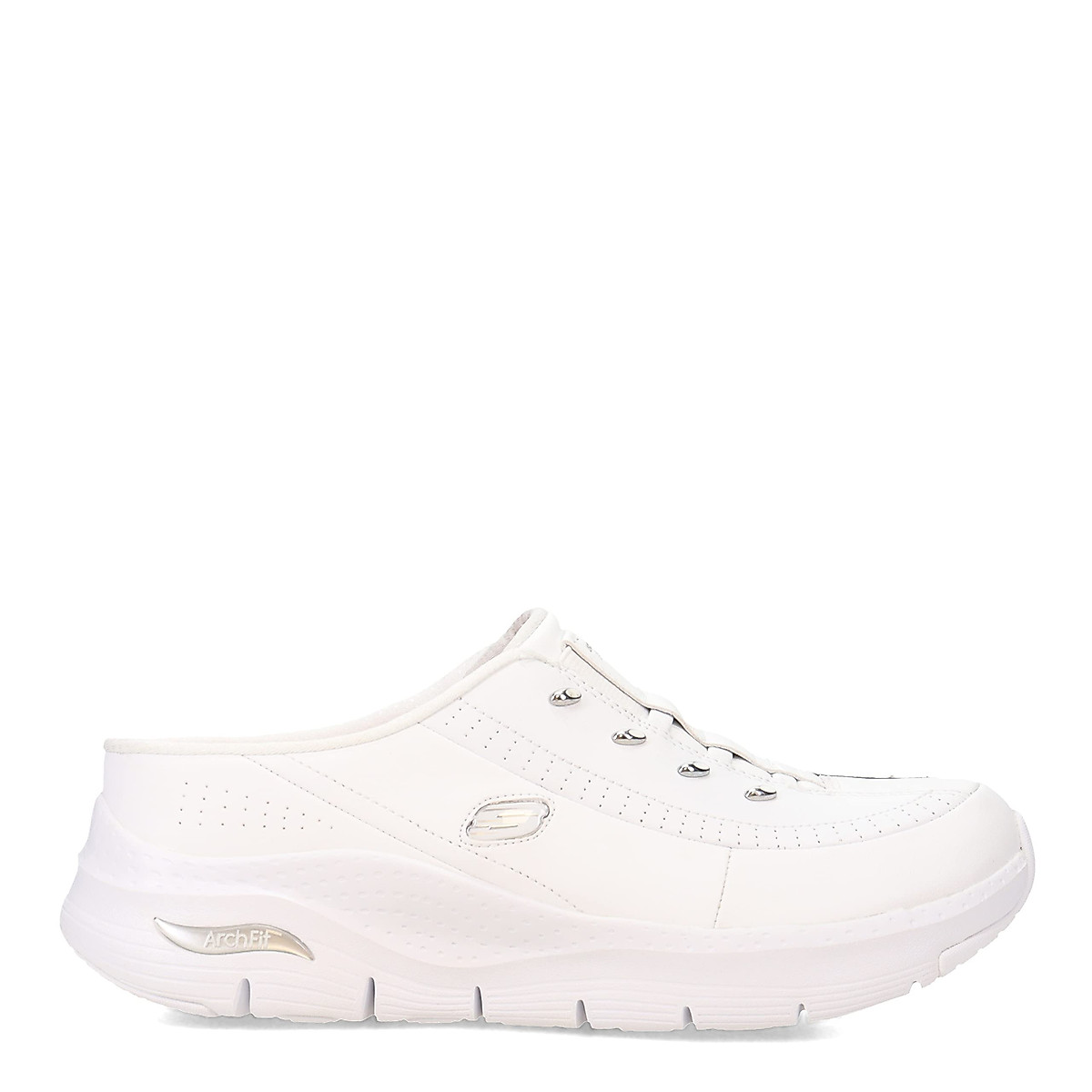 Skechers Arch Fit - Blessful Me White Silver 8 B (M)