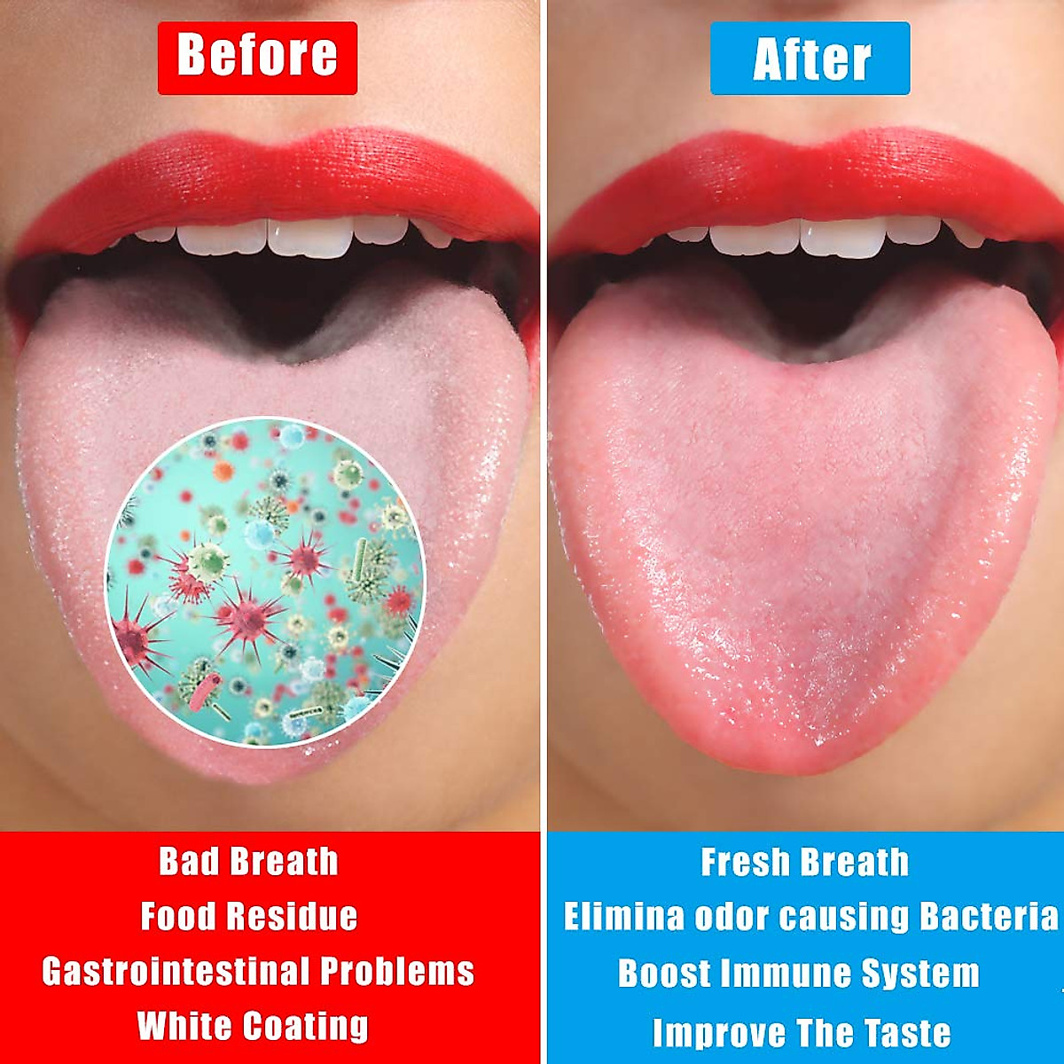 Stainless Steel Tongue Scraper Cleaner, 2 Pack Fresh Breath Tongue Cleaner for Adults, Kids, Men and Women, Surgical Grade Metal Scraper for Healty Oral Care, Bad Breath Cure (with 2 Travel Cases)