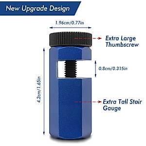 Extra Tall Stair Gauges Set with Holder, Speed Square for Framing & Rafter Layout, Non-Slip Guide for Circular Saw & Carpentry Squares