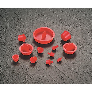 Caplugs CPT-12 CPT Series – Plastic Center Pull-Tab Tapered Plug, 50 Pack, Red LD-PE, Cap OD 1.12" x Plug ID 0.973" Hole Protection, Leak Prevention, Masking, Painting, Powder Coating (ZCPT12Q1)