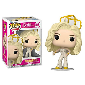 POP Movies: Barbie - Gold Disco Barbie Funko Vinyl Figure (Bundled with Compatible Box Protector Case), Multicolor, 3.75 inches