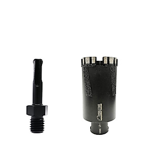 SHDIATOOL 2 Inch Diamond Granite Hole Saw Plus SDS Adapter for Marble Hard Stone Bricks