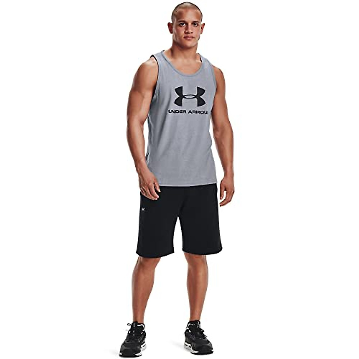 Under Armour Men's UA Sportstyle Logo Tank LG Gray