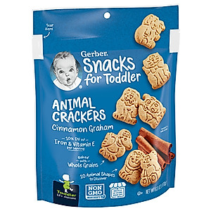 Gerber Graduates Cinnamon Graham Animal Crackers, 6 ounce (Pack of 12)