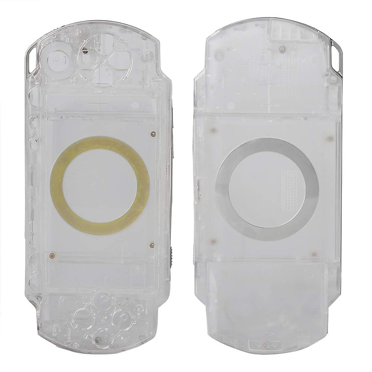 Socobeta Game Console Shell Replacement Game Console Housing Set with Buttons Kit Compatible with PSP 1000(Clear)