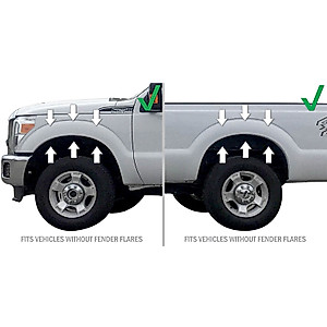 Red Hound Auto Heavy Duty Molded Mud Flaps Compatible with Ford Super Duty F250/F350 2011-2016 Mud Guards Splash Front & Rear 4pc Set (for Trucks without Fender Flares)