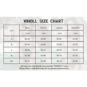 WIHOLL Tunic Sweaters for Women Long Sleeve V Neck Lightweight Shirt Khaki M