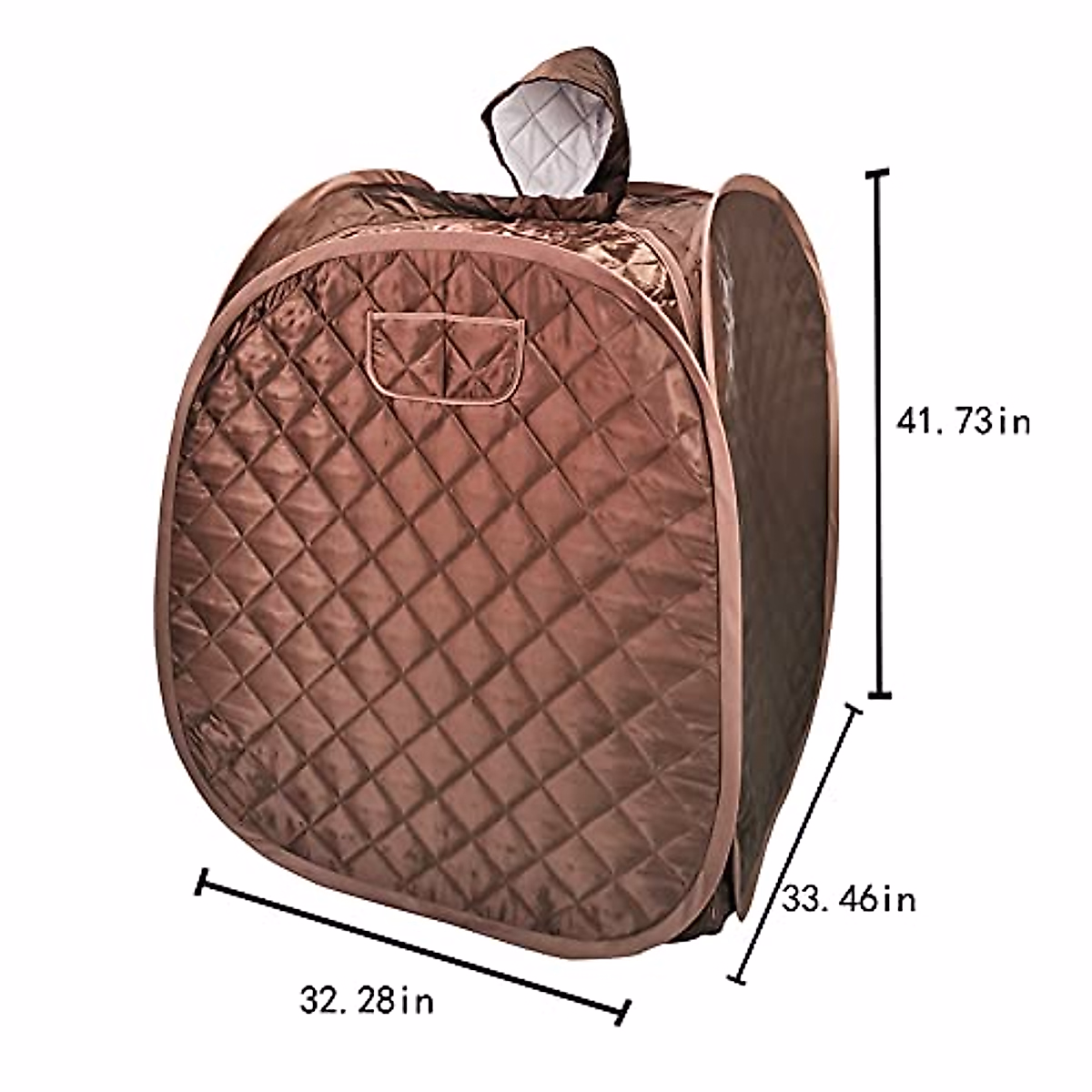 Hoolife Steam Sauna Tent, Portable One Person Full Body Spa Box for Detox Therapy, Steamer NOT Included (Brown)