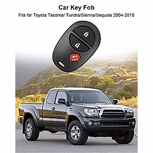 Key Fob Keyless Entry Remote fits for Tacoma Tundra Sienna Sequoia Highlander 2004-2015 Replacement Remote Control 3 Buttons Car Key FCC: GQ43VT20T-2 Packs Set of 2
