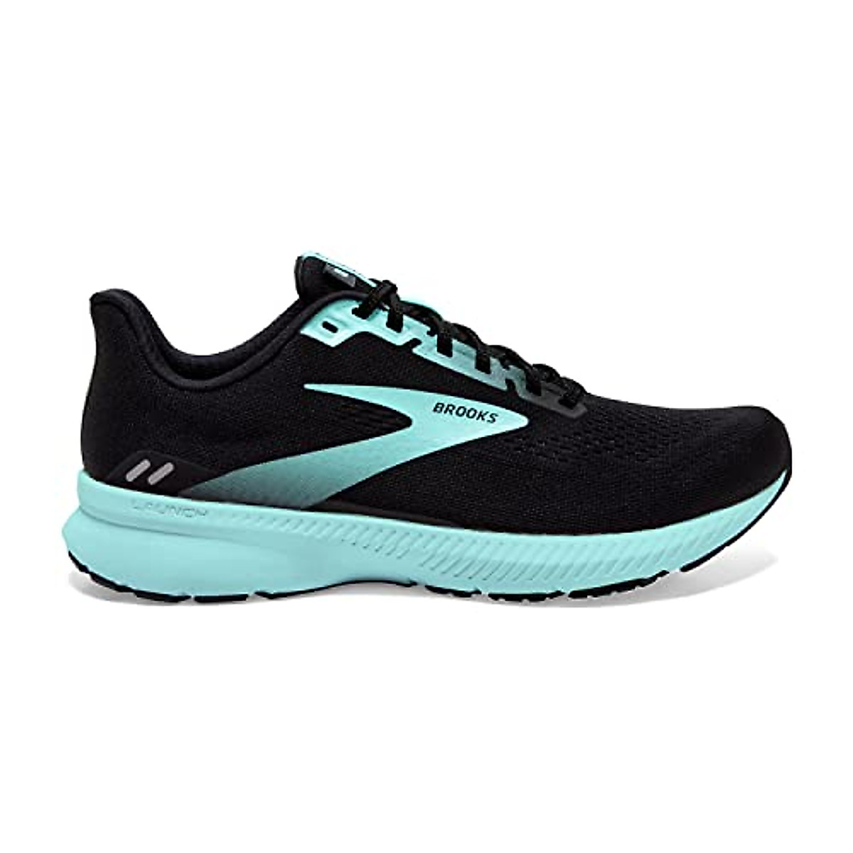 Brooks Launch 8 Women's Neutral Running Shoe - Black/Ebony/Blue Tint - 9.5 Wide