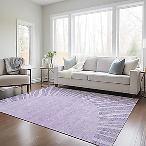 Addison Rugs Chantille ACN668 Lavender 5' x 7'6" Indoor Outdoor Area Rug, Easy Clean, Machine Washable, Non Shedding, Bedroom, Entry, Living Room, Dining Room, Kitchen, Patio Rug