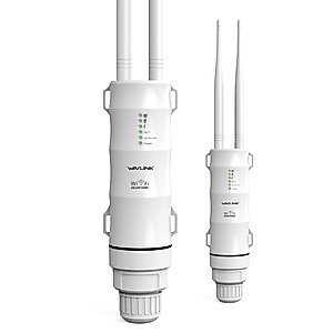 WAVLINK AC600 Outdoor WiFi Range Extender,Dual Band 2.4G & 5GHz High Power Weatherproof Wireless Signal Amplifier Booster,Support AP/Router/Repeater/WISP Modes/Bridge Mode for Outdoor Wi-Fi Coverage