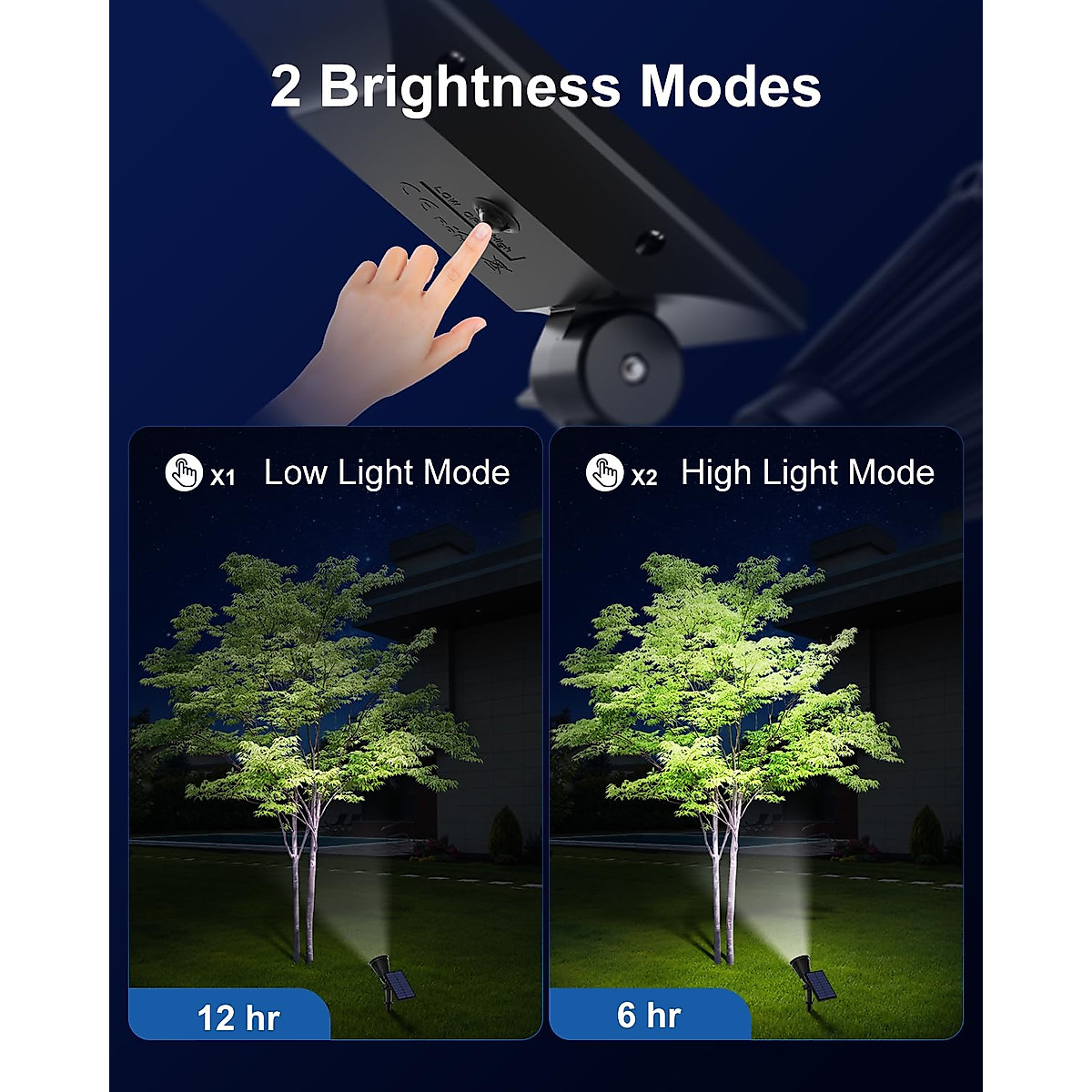 4 Pack Solar Powered Spot Lights Outdoor Waterproof LED Outside Landscape Spotlights Lighting for Trees, Flag, Plant, Wall, Yard, Garden, Backyard, House, Pathway, Adjustable Auto On/Off Uplighting
