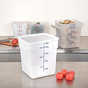 Restaurantware-LID ONLY: Met Lux Food Container Lid, 1 Square Lid For Storage Container - Containers Sold Separately, With Pull-Corner Tab, White Plastic Lid, Dishwashable, Freezable