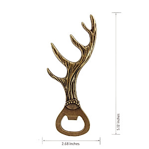 DIDI GOAL Deer Antler Cool Beer Bottle Opener, durable and portable, present for men, home, party, wedding, Christmas occasion gift (1)