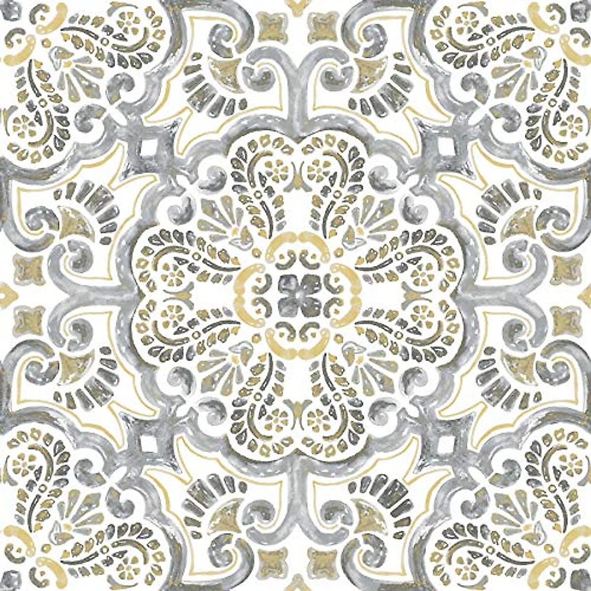 FloorPops FP2947 Antico Peel & Stick Floor Tiles, Multicolor