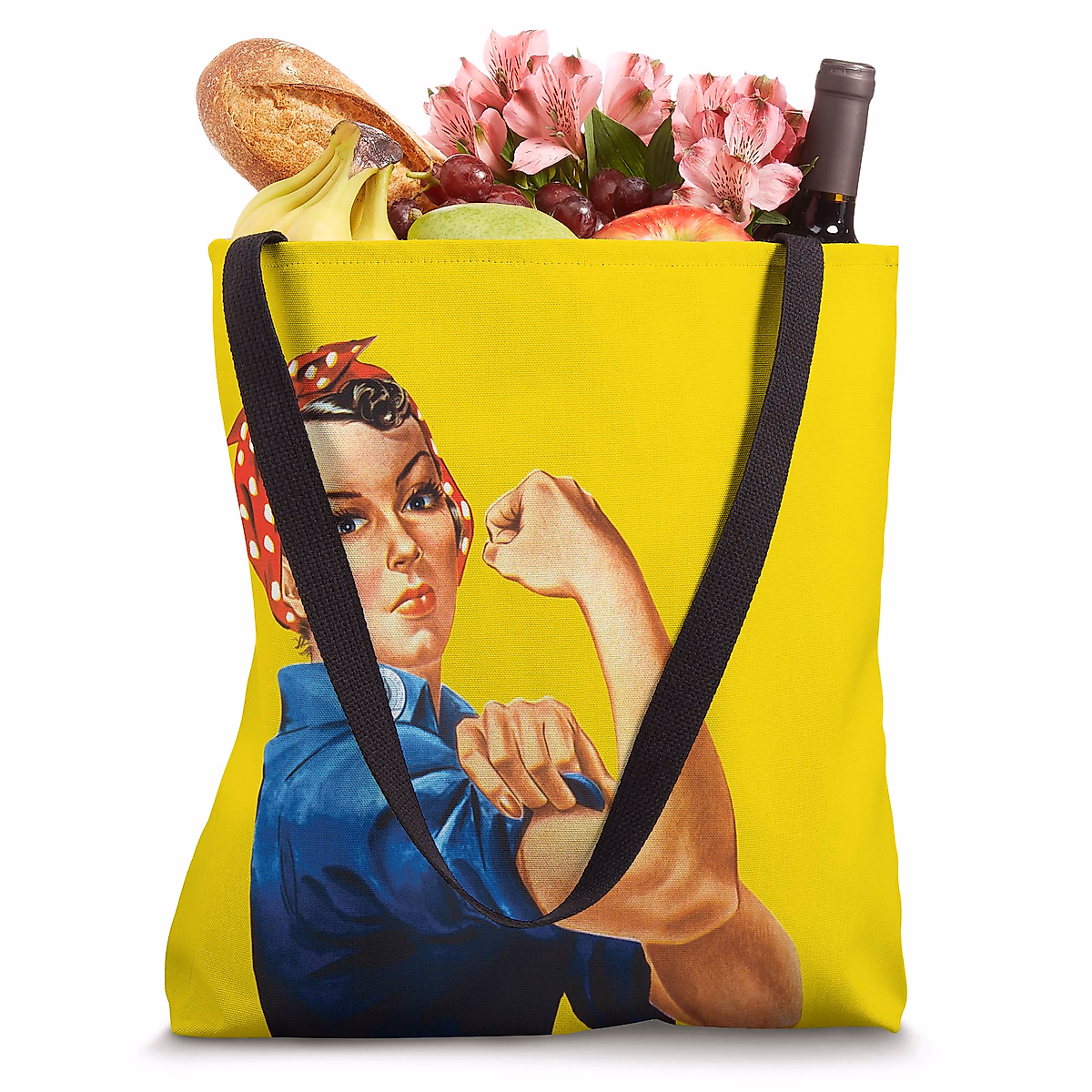 Retro Rosie the Riveter Feminist - We Can Do It Tote Bag