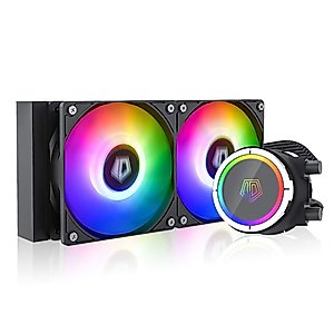 ID-COOLING ZOOMFLOW 240X ARGB CPU Water Cooler 5V ARGB AIO Cooler 240mm CPU Liquid Cooler 2X120mm RGB Fan for Desktop, Intel 115X/1200/2066, AMD AM4/AM5