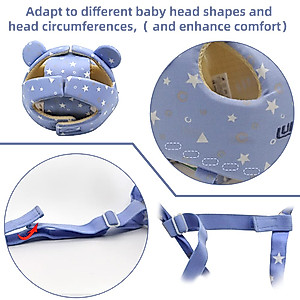 Xifamniy Baby Soft Safety Helmet Foam Head Protector Helmet for Toddler Infant Walking Suit 6-24m (Triangle)