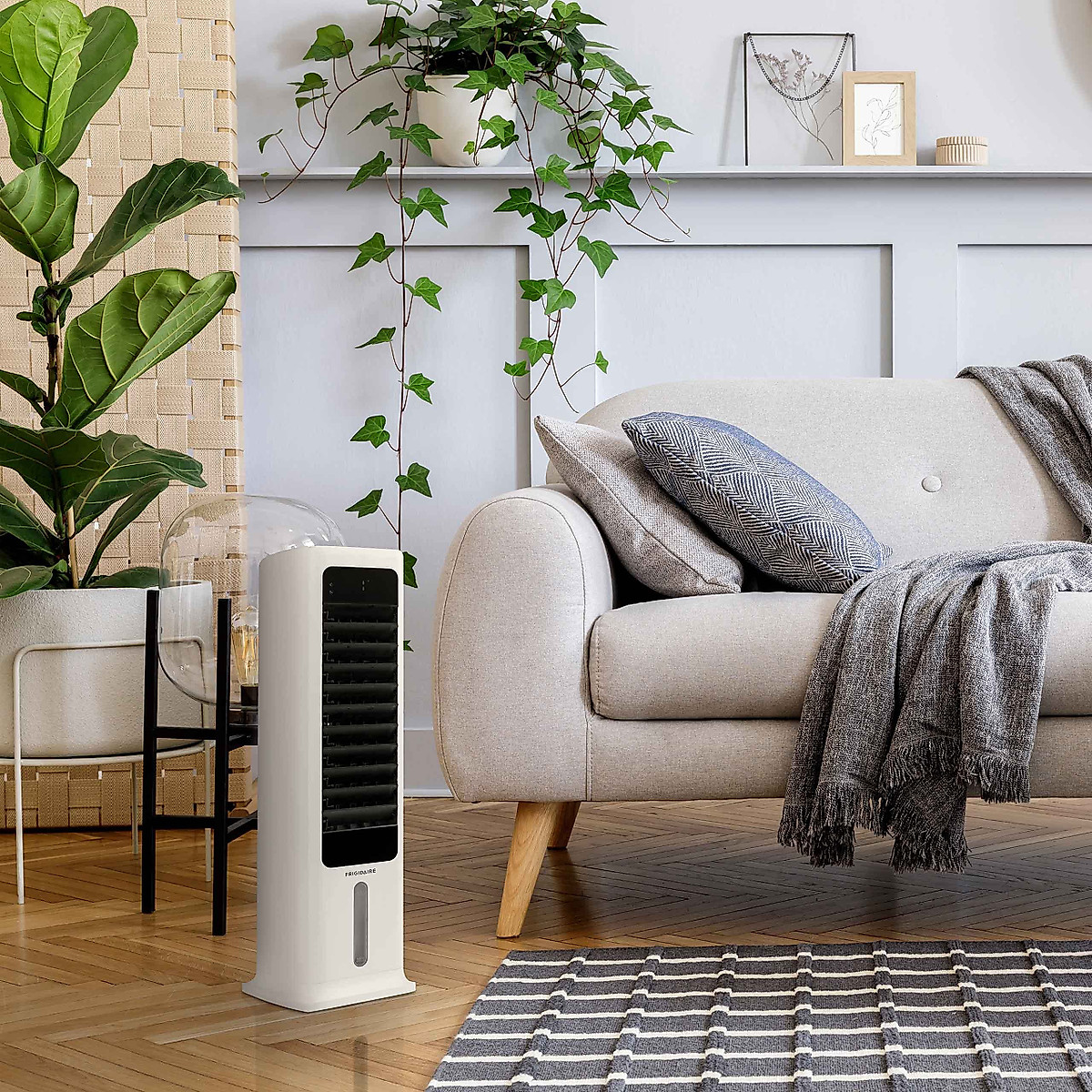 Newair Evaporative Cooler 412 CFM 215 sq. ft. Portable Freestanding Home Air Cooler 3 Fan Speeds Dual Direction Oscillation White Evap Cooler