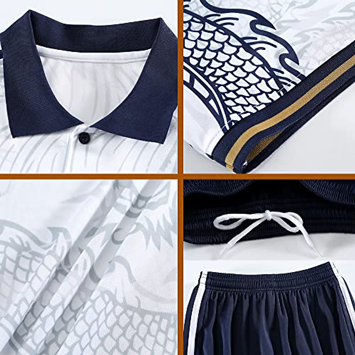 Casmyd #10 Mod’Ricc Croatia Soccer Jersey+Shorts Kids Football Team Shirts Kit Dragon Graphic Soccer Uniform for Boy/Girl Set