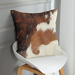 Sanwarm Throw Pillow Covers Home Decor Set of 4 Cow Animal Retro Farm Camouflage Cow Animal Pillow Cases Decorative 18 x 18 Inches Outdoor Cushion Couch Sofa Pillowcases