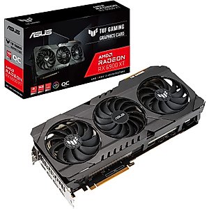 ASUS TUF Gaming AMD Radeon™ RX 6900 XT OC Edition Graphics Card (PCIe 4.0, 16GB GDDR6, HDMI 2.1, DisplayPort 1.4a, Dual Ball Fan Bearings, All-Aluminum Shroud, Reinforced Frame, GPU Tweak II)