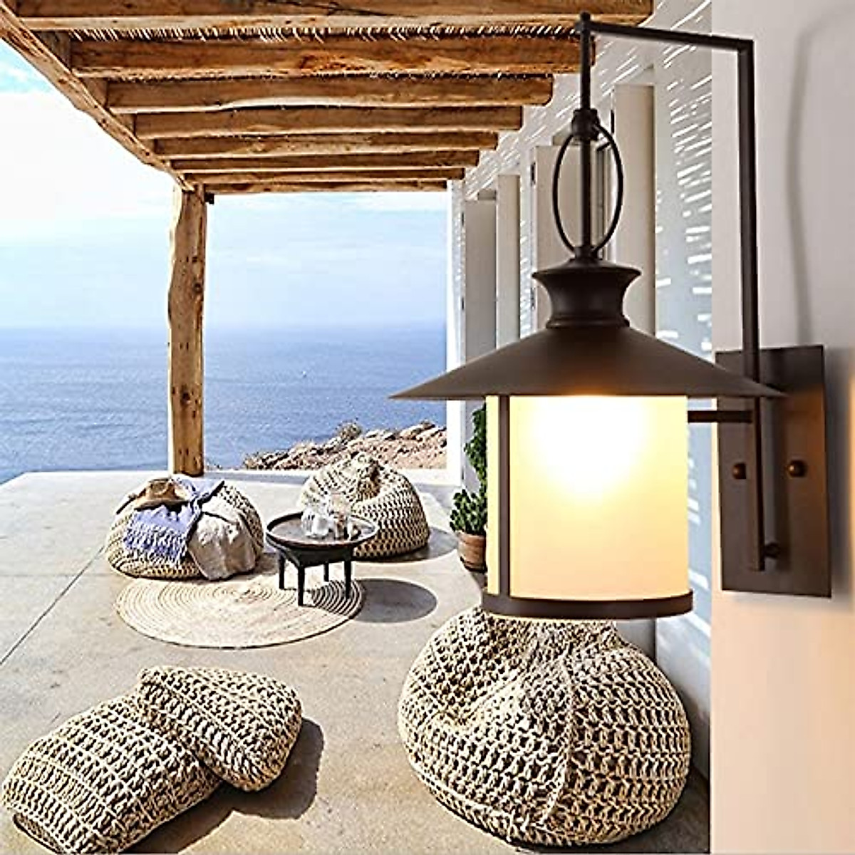 Danzhenshop Farmhouse Wall Sconces Set of One Modern Exterior Outdoor Wall Up Lantern Security Lantern Outside Garden Light - Bedside House Reading Living Room Home Hallway Dining