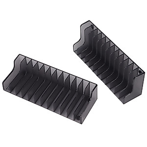 2 Pack Game Storage Bracket for Nintendo Switch Lite (Up to 24 CD Disc), Game Holder Rack Organizer for Gaming Blu-Ray Disks, Black