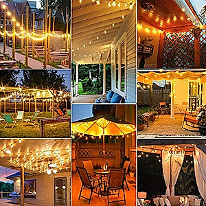 CHYParty Outdoor String Lights, 25Ft G40 Globe Patio Lights, 27 Waterproof Clear Glass Bulbs, Indoor Outside Balcony Apartment Backyard Porch Christmas Party Decor