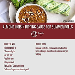 Justin's Classic Almond Butter, Only Two Ingredients, No Stir, Gluten-free, Non-GMO, Keto-friendly, Responsibly Sourced, 16 Ounce Jar, Pack of 1