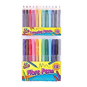 Fibre Pen with 1/2 Size Pencil (Pack of 12), 1098