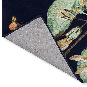 Rug Mosaic Hand Tufted Carpet, Luxurious Comfort and Style for Living Room, Bedroom, Dining Room, Elegant Entryway Floor Accent for Home, Color: Black, Size: 4X6 ft