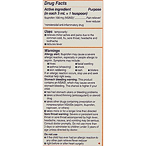 Children's Motrin Oral Suspension Medicine for Kids, 100mg Ibuprofen, Berry Flavored, 4 fl. oz