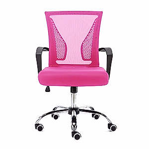 Modern Home ZUNA-BKPINK Office Chair, Black/Pink