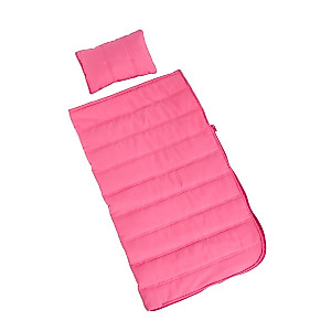 DreamWorld Collections - Slumber Party - Pink Sleeping Bag with a Pillow - Fits 18 Inch Doll, 18 Inch Doll Accessories (Doll Not Included)