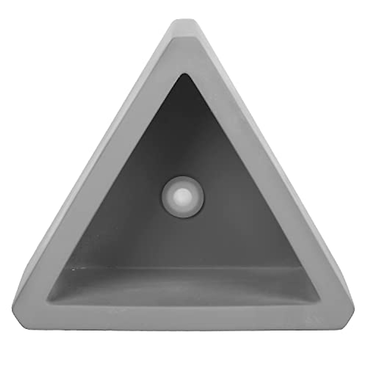 MyGift Unglazed Gray Cement Planter Pot with Drainage Hole and Plastic Plug, Indoor Mini Triangle Shaped Cactus Succulent Planter Poter