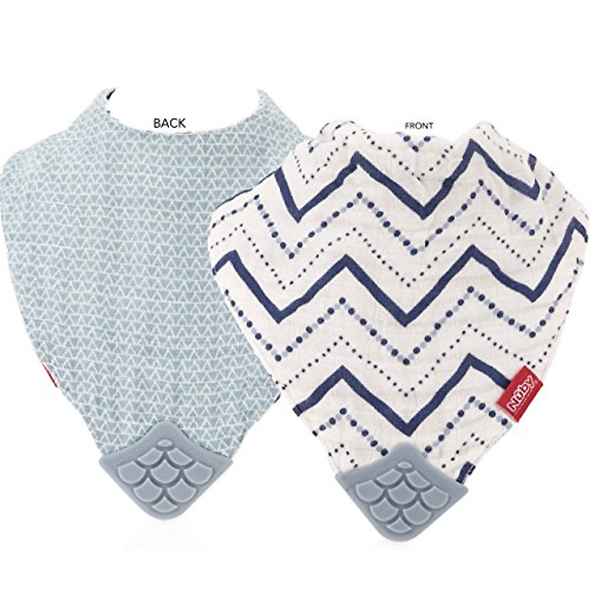 Baby Bibs - 3 Pc Muslin Bibs - Reversible 100% Natural Cotton Teething Bib - Baby Bibs For Girls And Boys, Baby Essentials