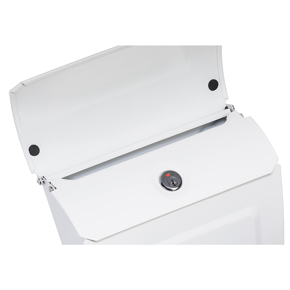 Architectural Mailboxes Aspen Galvanized Steel, Locking, Wall Mount Mailbox, 2594W-10, White, Small Capacity