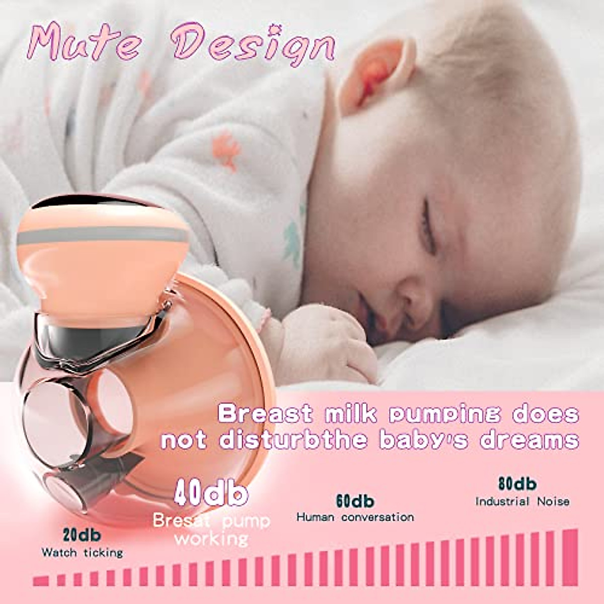 Wearable Breast Pump, Electric Breast Pump, Touchscreen LCD Display Hands Free Breast Pump with 3 Modes & 9 Levels, Spill-Proof Rechargeable Low Noice Pain-Free Breast Pump (19/21/24 mm Flange)