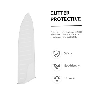 6pcs Scabbard Knife Blade Protectors Cutter Accessories Cutter Plastic Cutter Cover Cutter Guard Cook Cutter Sleeve Plastic White Knives Storage Box Knife Sleeves Cover