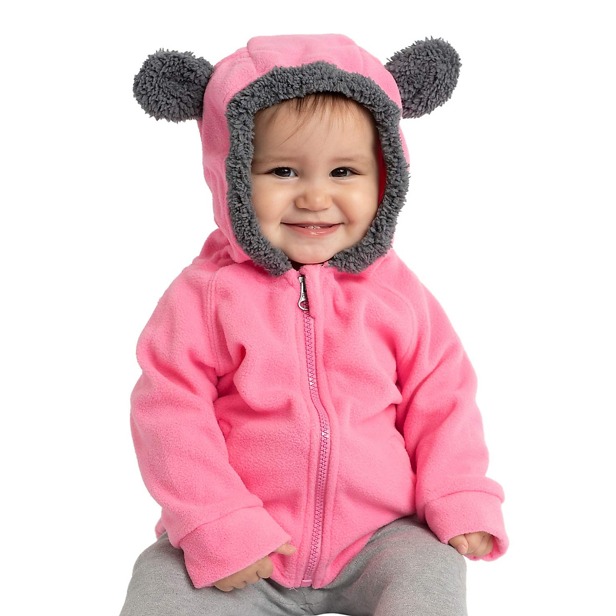 Kids Fleece Sweatshirt Jacket - Baby Boy & Girl Sweater Outerwear Coat Toddler Full Zip Hoodie for Children