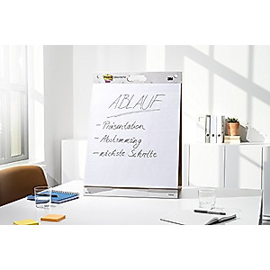 Post-it Super Sticky Tabletop Easel Pad, Great for Virtual Teachers and Students, 20 x 23 Inches, 20 Sheets/Pad, 1 Pad (563R), Portable White Premium Self Stick Flip Chart Paper, Built-in Easel Stand
