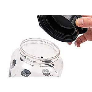 Lixit Food and Treat Storage Jars for Dogs, Cats, Small Animals and Birds (128oz, Cats - Black)