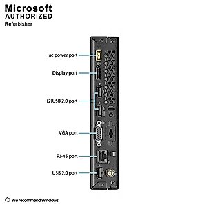 lenovo ThinkCentre M73 Tiny Form Factor Business Desktop Computer, Intel Dual-Core G3220T Processor 2.60 GHz, 8GB RAM, 500GB HDD, WiFi, USB 3.0, VGA, Windows 10 Pro (Renewed)