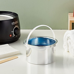 Okuna Outpost 6 Pack Replacement Metal Inner Wax Melting Pot for Hair Removal, Candle Making (14.1 oz)