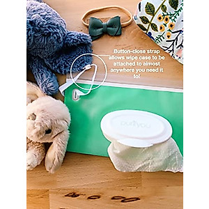 Baby Wipe Case Travel Holder | Keeps Wipes Moist | Set of 3 Wet Wipes Holders Cases | Portable Travel On The Go Refillable Dispenser Container, by purifyou