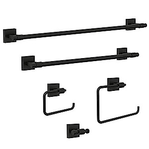 Franklin Brass MAX18-FB Maxted 18" Towel Bar in Matte Black
