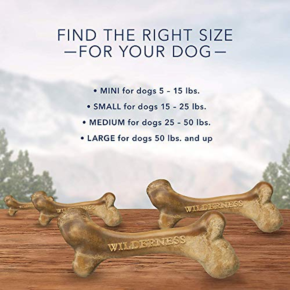 Blue Buffalo Wilderness Wild Bones Grain Free Dental Chews Dog Treats, Large 10-oz Bag